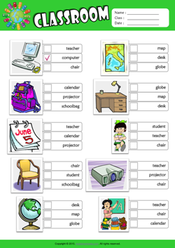 Classroom ESL Printable Worksheets For Kids 2
