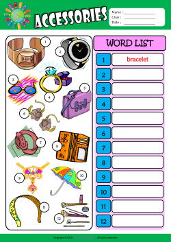 Accessories ESL Printable Worksheets For Kids 3