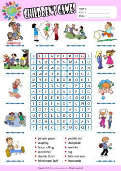 Children Games ESL Printable Worksheets For Kids 1