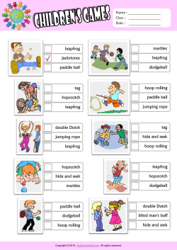 Children Games ESL Printable Worksheets For Kids 2