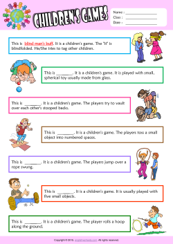 Children Games ESL Printable Worksheets For Kids 2