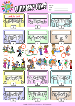 Children Games ESL Printable Worksheets For Kids 2