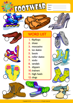 Footwear ESL Printable Worksheets For Kids 3