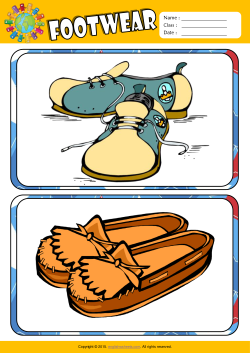 Footwear ESL Printable Worksheets For Kids 3