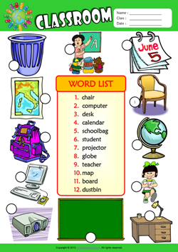 Classroom ESL Printable Worksheets For Kids 3