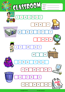 Classroom ESL Printable Worksheets For Kids 2