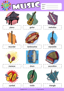 Musical Instruments ESL Printable Worksheets For Kids 1