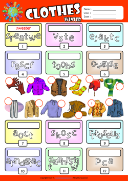 Winter Clothes ESL Printable Worksheets For Kids 2